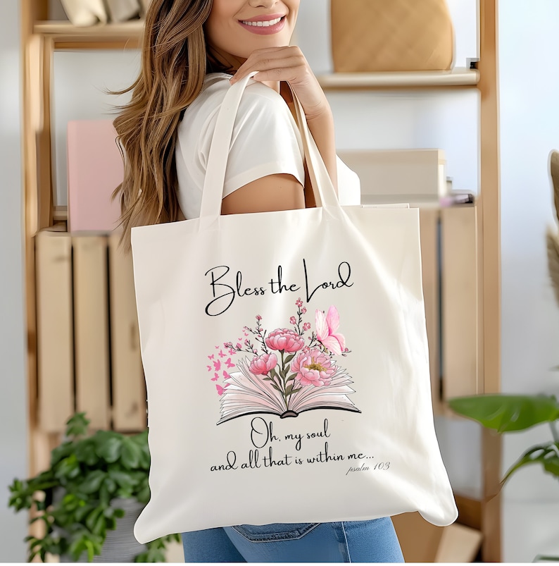Bible Study Bag, Church Tote, Religious Tote Bag, Christian Book Bag ...