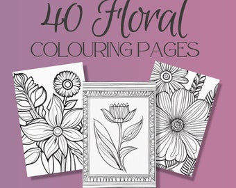 53 Flower Coloring, Bold and Easy Floral Coloring Pages, Flowers ...
