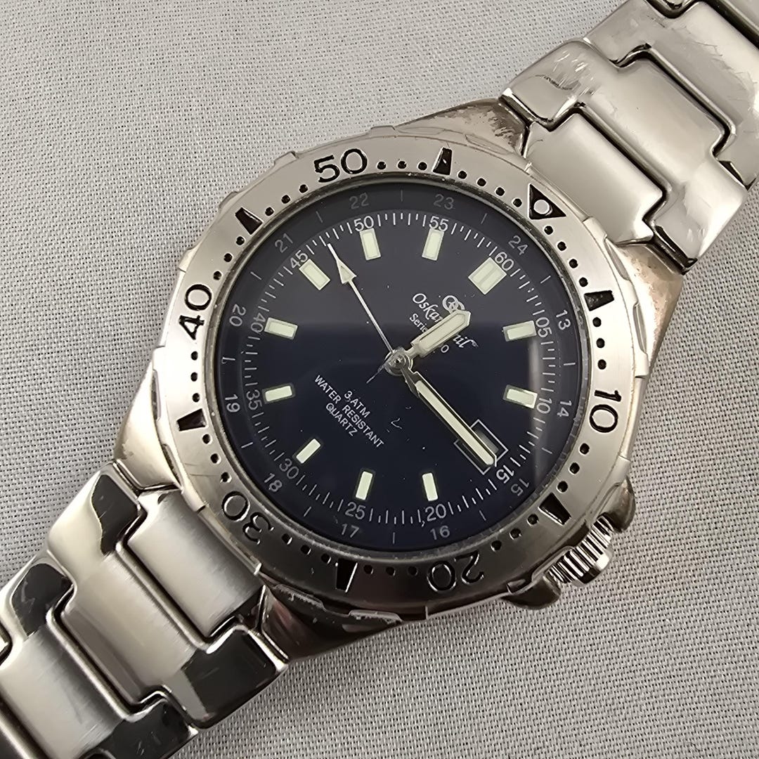 Oskar Emil Series 800 Mens Diver Watch 38mm Stainless Steel 3ATM Quartz ...