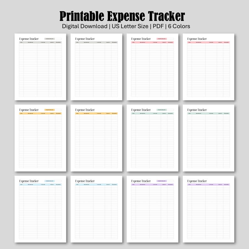 Printable Expense Tracker | Budget Planner Printable | Spending Log ...