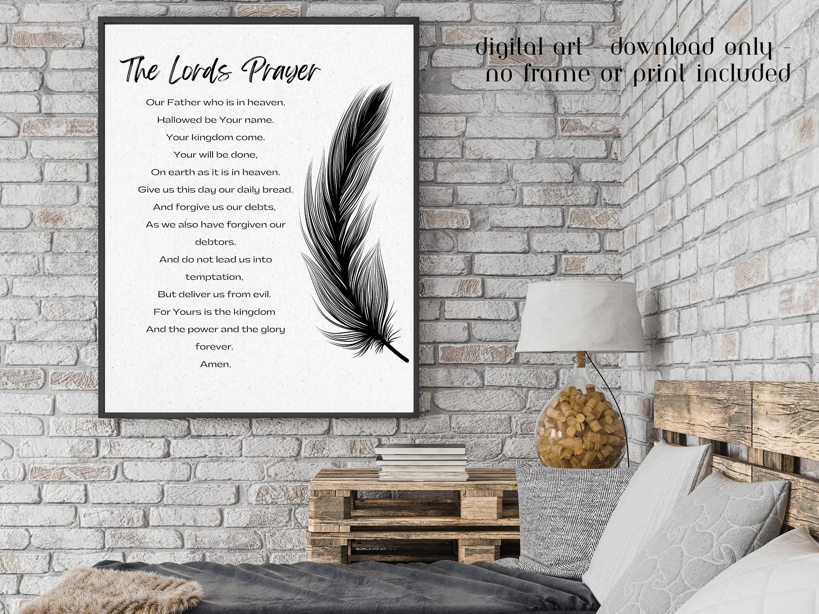 The Lords Prayer, Our Father in Heaven, Digital Art, Download, Bible ...