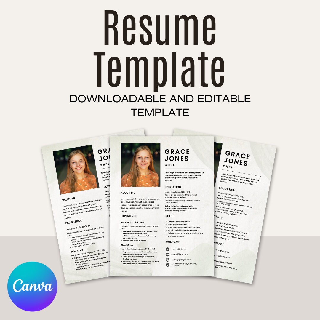 Professional Beige Resume Template, Ats-friendly CV Design, Stand Out ...