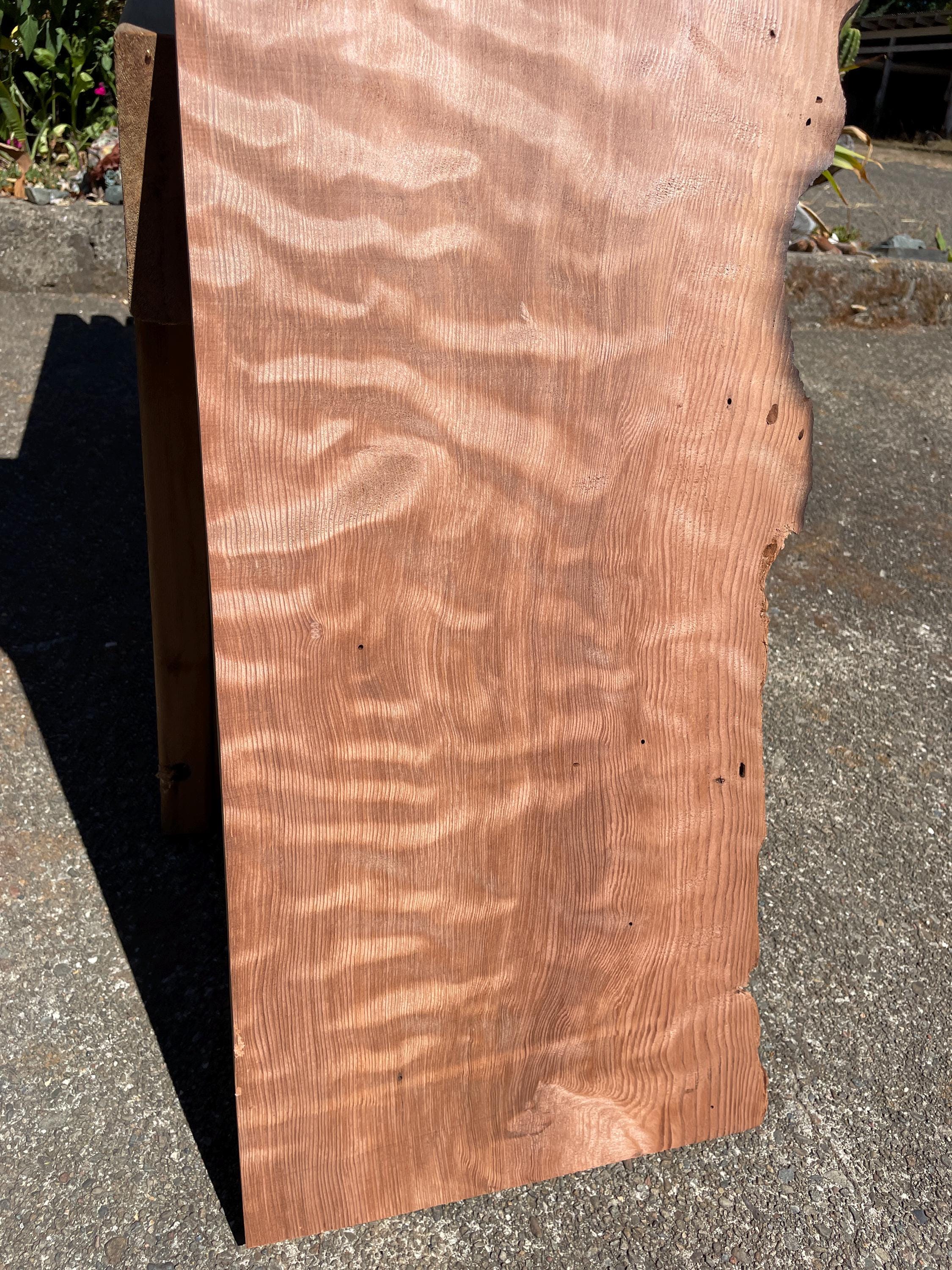 Gorgeous Live-edge, Curly Redwood Board Incredibly Rare, Old Growth ...