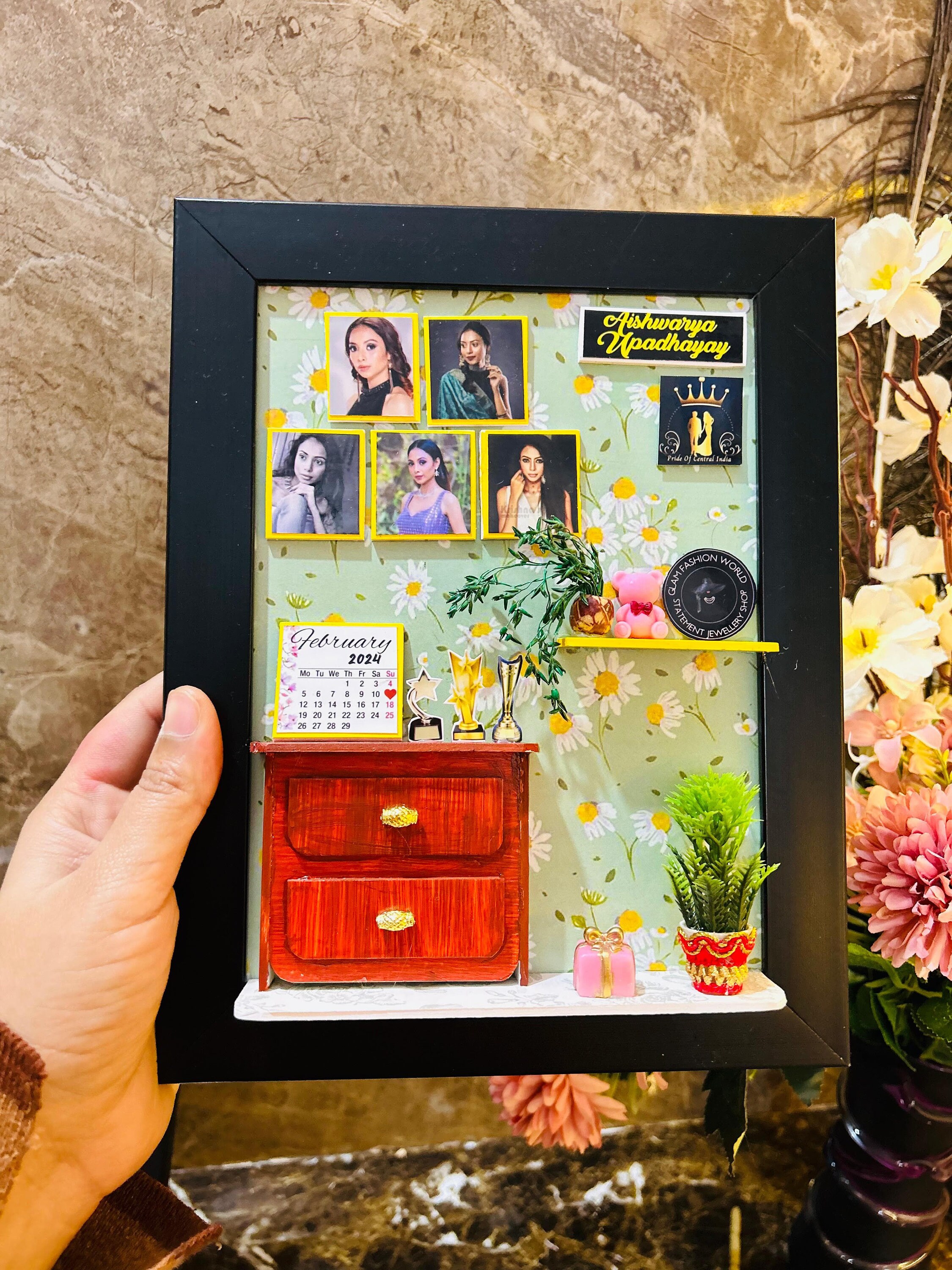 Personalized 3D Miniature Frame, Custom Photo Frame, Handmade Gift ...