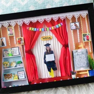 College Graduation Gift Shadow Box Wedding Shadow Box Miniature ...