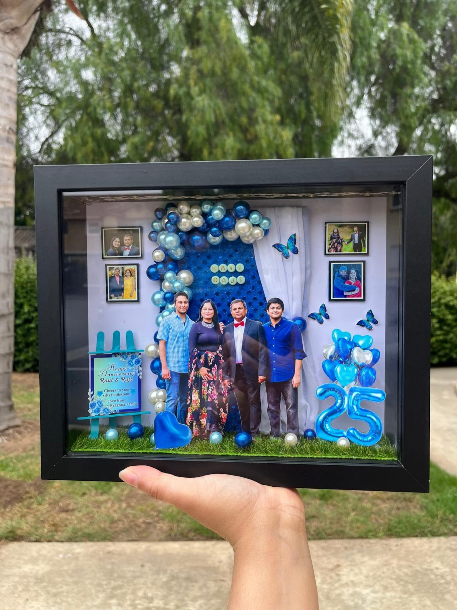 Personalized Shadow Box Gift Wedding Anniversary Frame Custom Couple ...