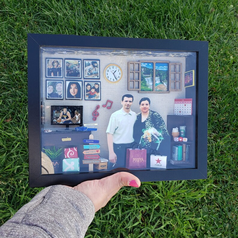 Wedding Shadow Box Personalized Gift Custom Birthday Shadow Box Wedding ...