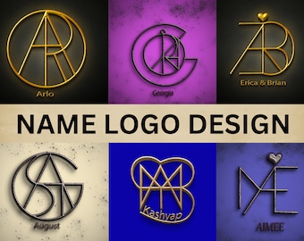 Custom Name Logo Design, Minimalist Logo, Name Logo, Monogram Name Logo ...