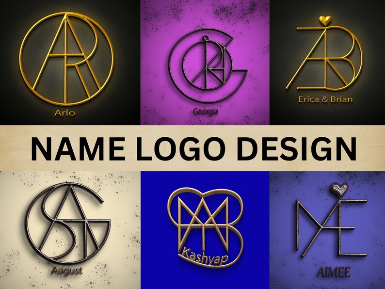 Custom Name Logo Design, Minimalist Logo, Name Logo, Monogram Name Logo ...