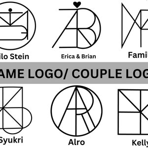 Custom Name Logo Design, Minimalist Logo, Name Logo, Monogram Name Logo ...