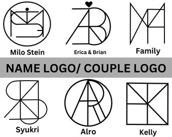 Custom Name Logo Design, Minimalist Logo, Name Logo, Monogram Name Logo ...