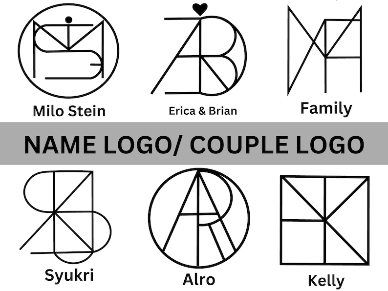 Custom Name Logo Design, Minimalist Logo, Name Logo, Monogram Name Logo ...