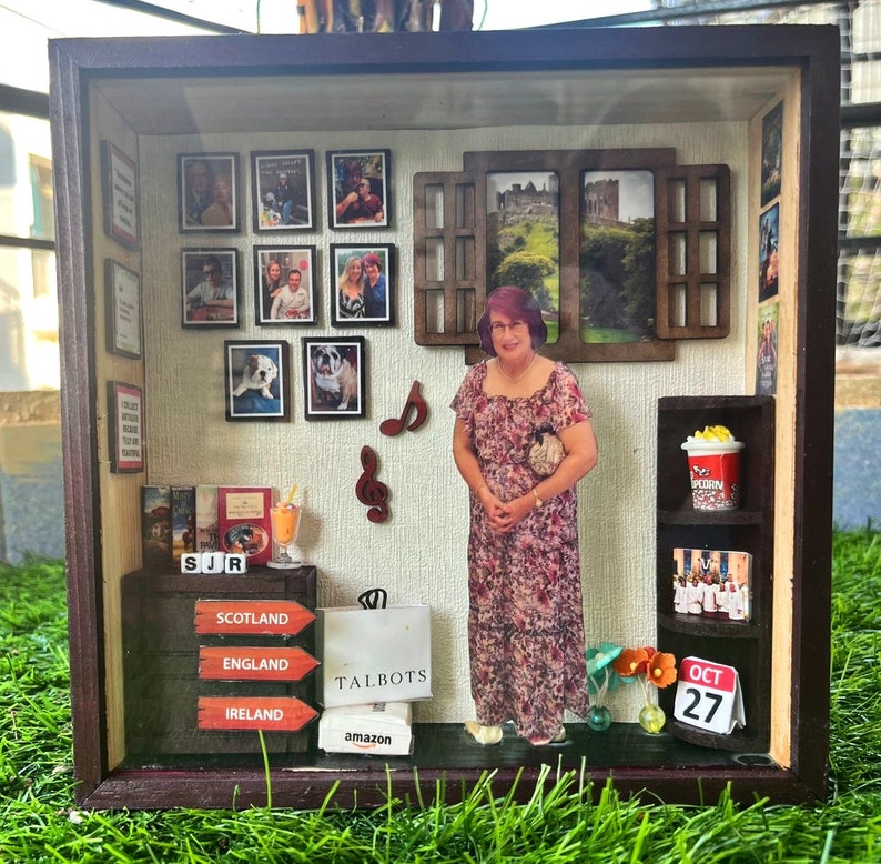 Personalized Shadow Box Gift Wedding Anniversary Frame Custom Couple ...