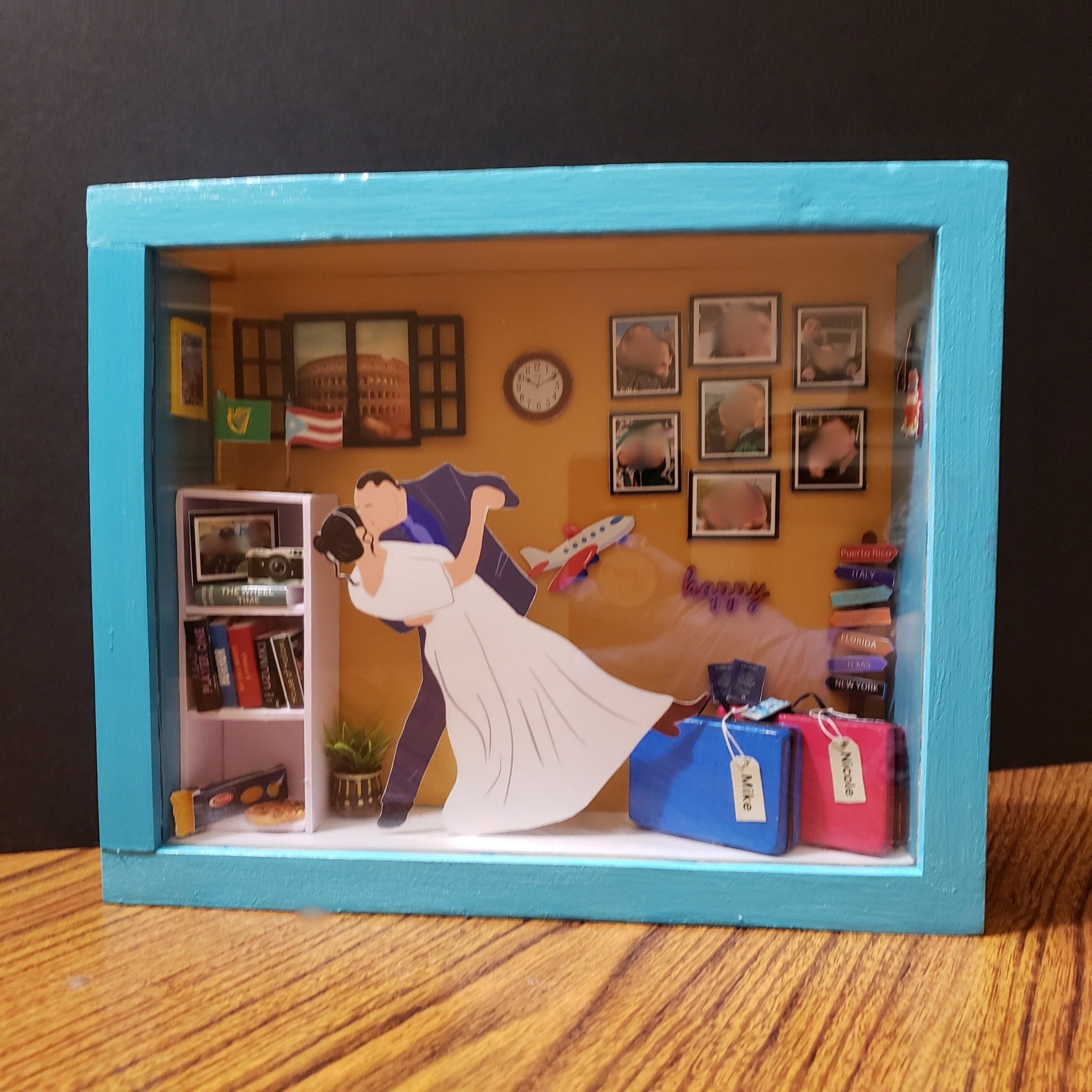 Wedding Shadow Box Personalized Gift Custom Birthday Shadow Box Wedding ...