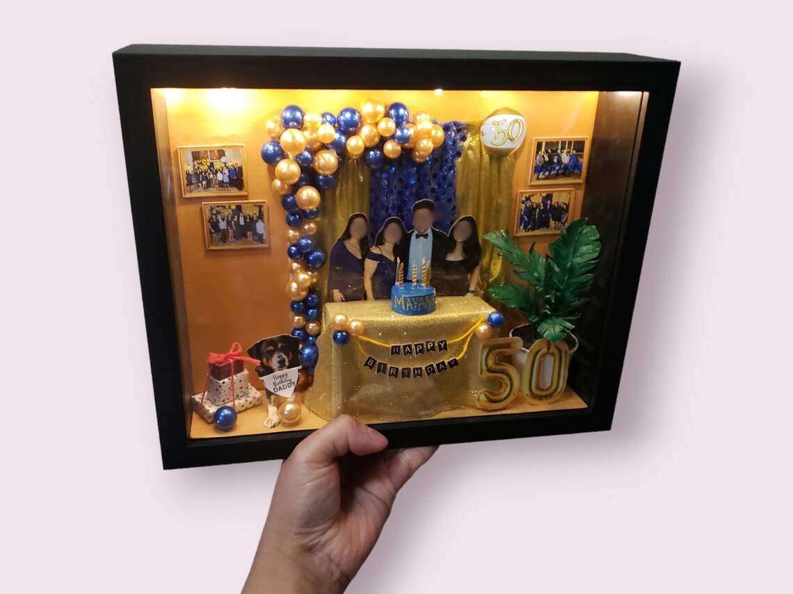 Travel Gift for Her Crafted Shadow Box Wedding Shadow Box Miniature ...