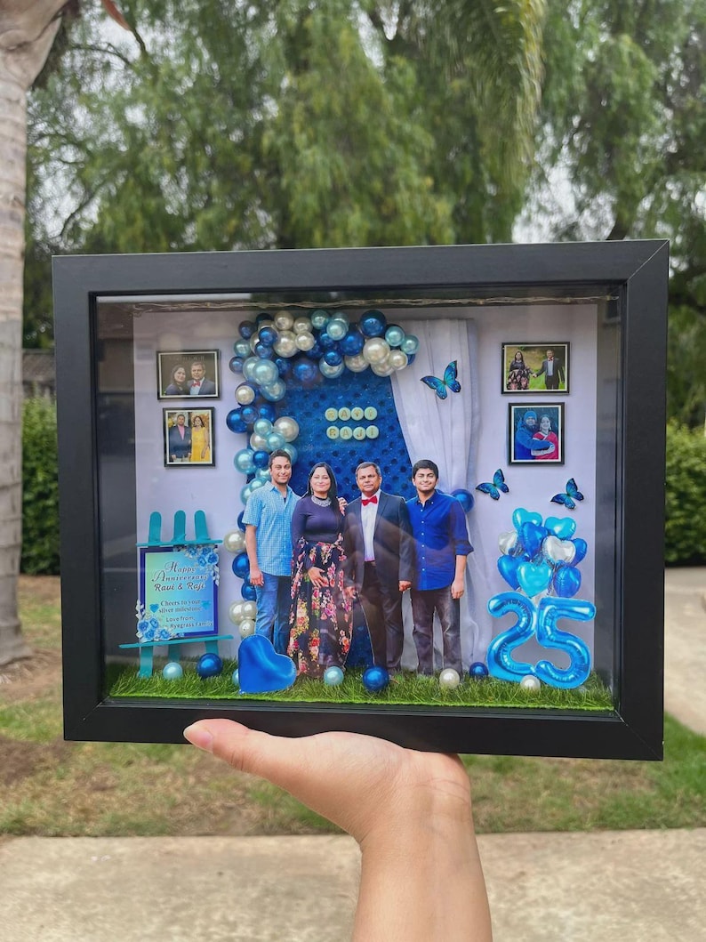 Custom Personalized Shadow Box Unique 3D Miniature Frame Your Photos ...
