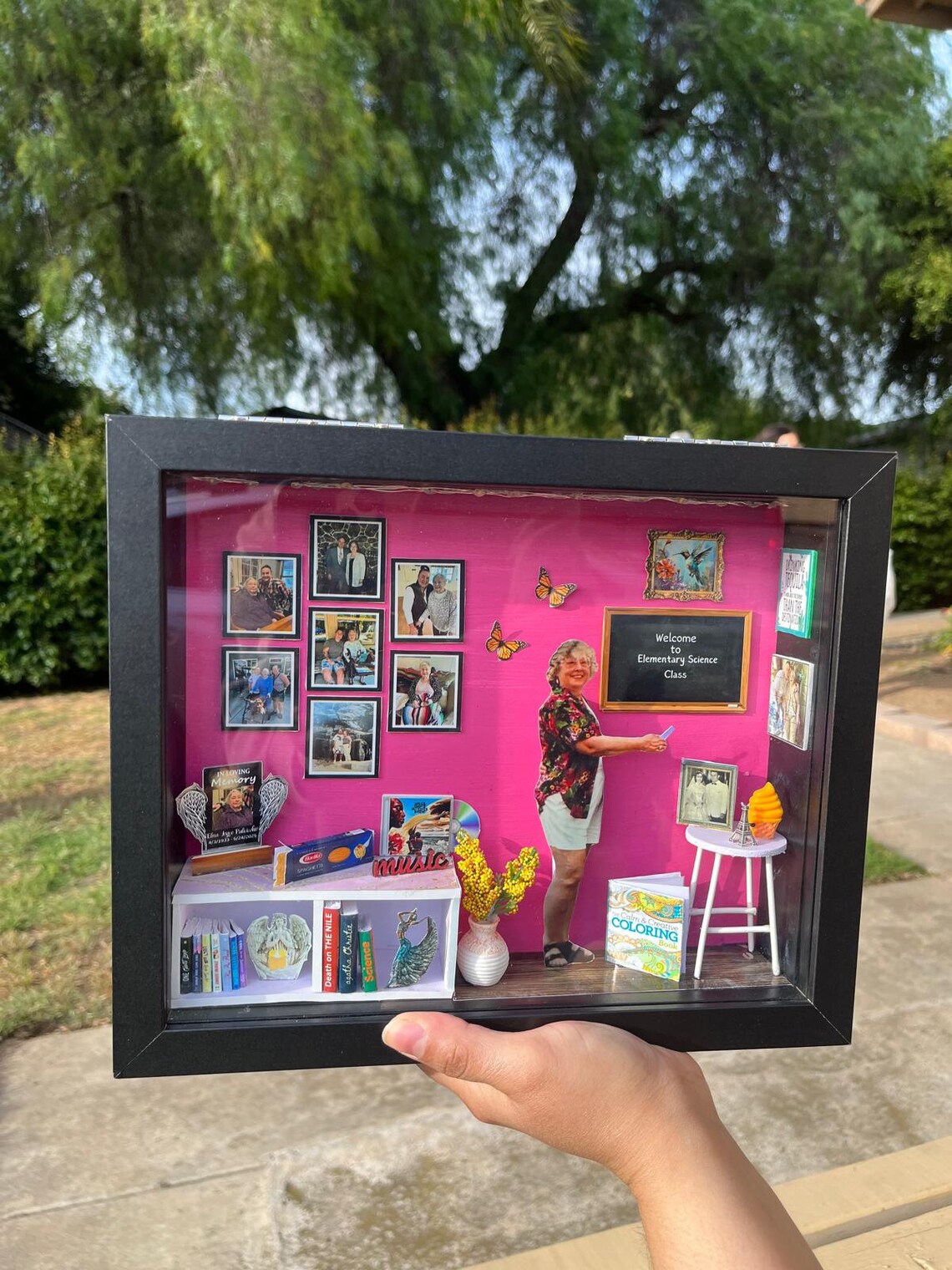 Travel Gift for Her Crafted Shadow Box Wedding Shadow Box Miniature ...