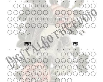 Spiders Tracker, Gothic Habit Tracker, Spooky Tracker, Habit Tracker ...