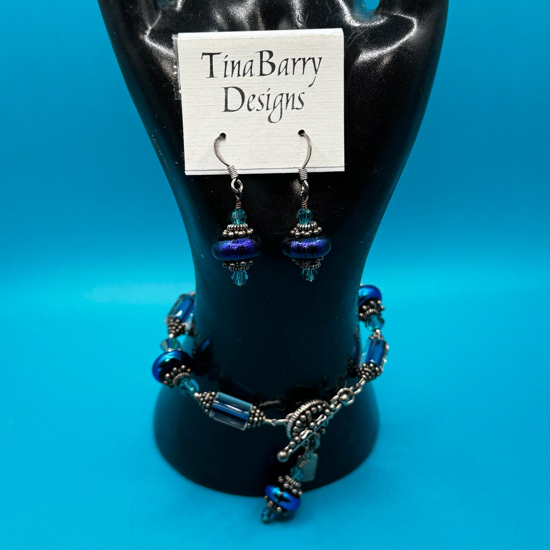Tina Barry Designs Sterling Silver Beaded and Crystal Bracelet and ...