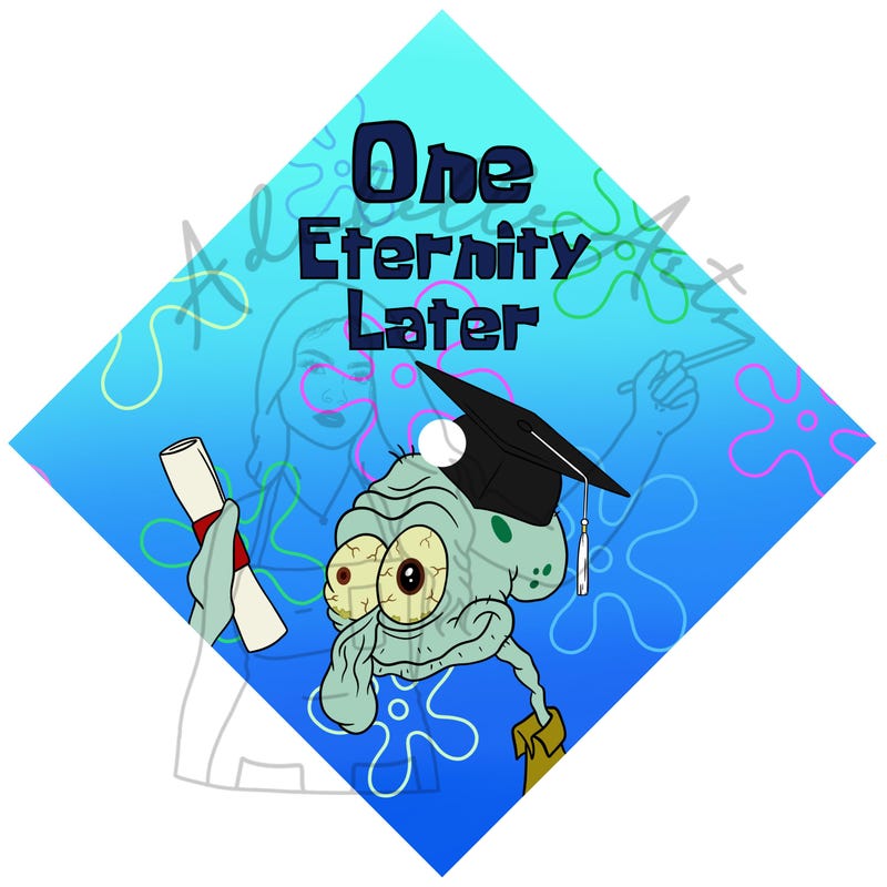 Squidward Graduation Svg - Etsy