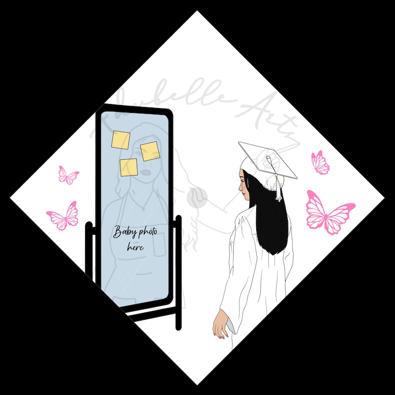 Mirror Reflection Printed Graduation Topper - Etsy