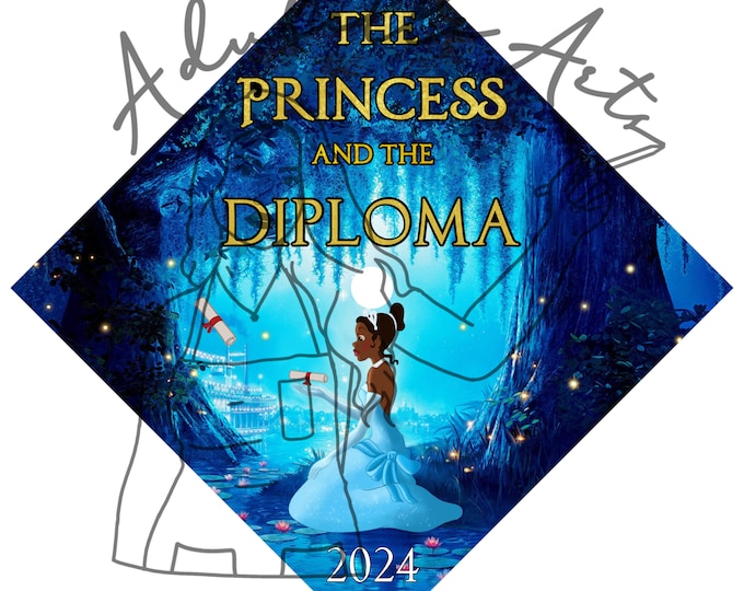 Tiana Graduation Topper | Princess and the Masters Degree| Grad Cap ...