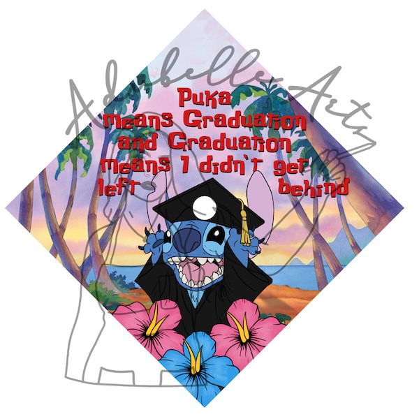 Stitch Graduation Cap Topper - Etsy