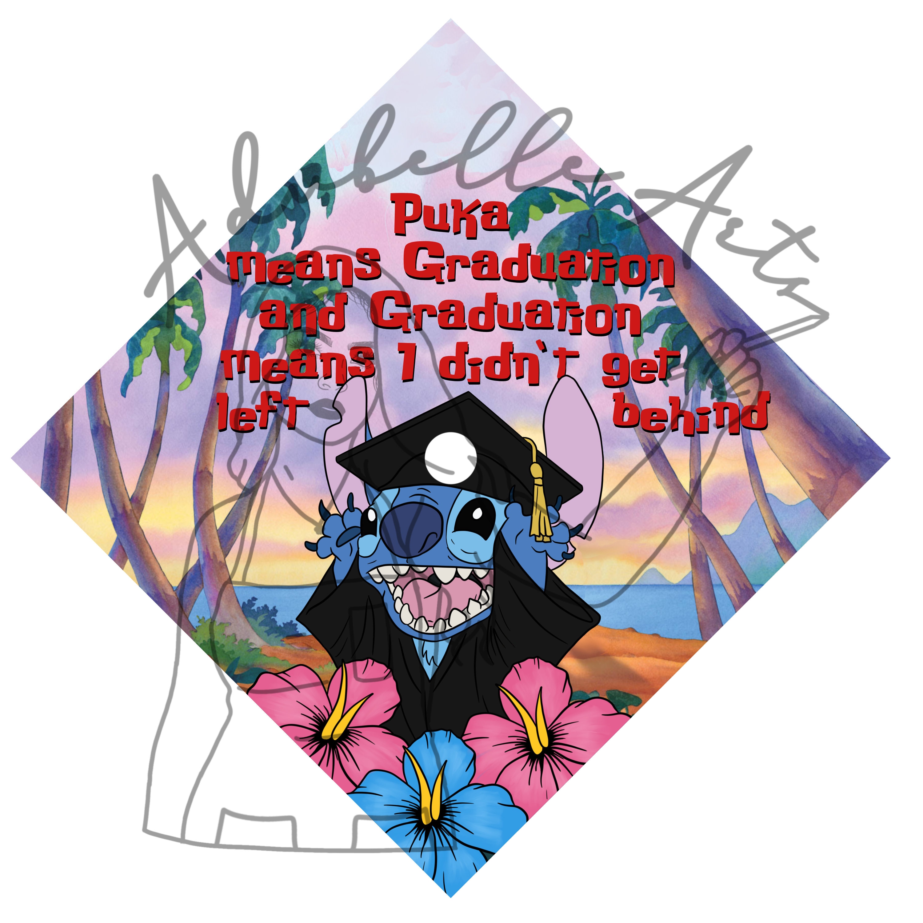 Stitch Printed Graduation Topper - Etsy