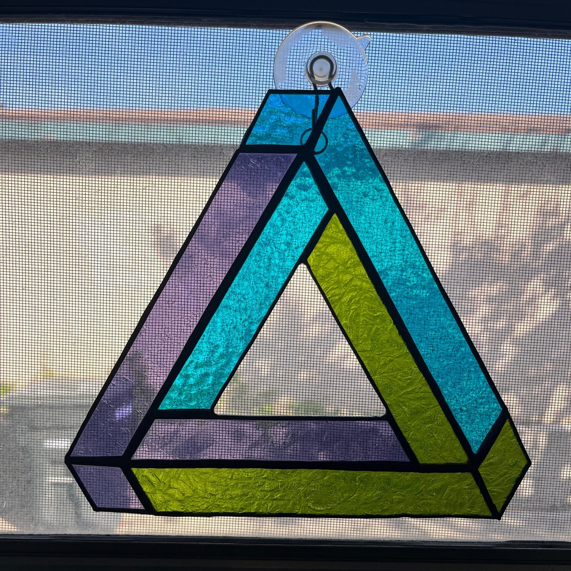Infinity Triangle Stained Glass Suncatcher - Etsy