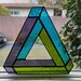 Infinity Triangle Stained Glass Suncatcher - Etsy