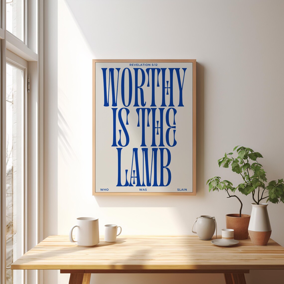 Worthy is the Lamb Wall Art: Modern Christian Decor (digital Download ...