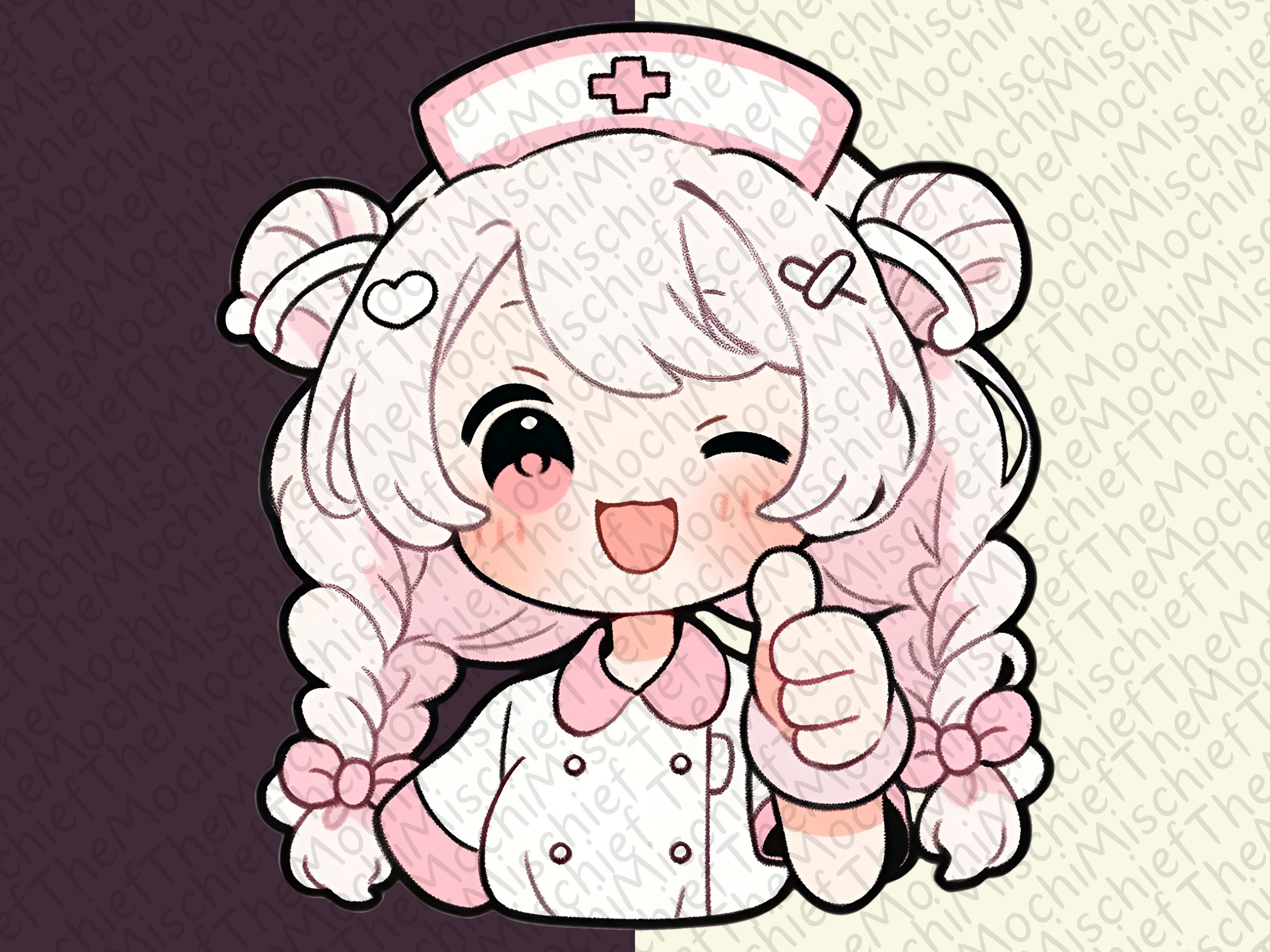15 Kawaii Chibi Nurses Clipart Bundle Commercial Use and Transparent ...