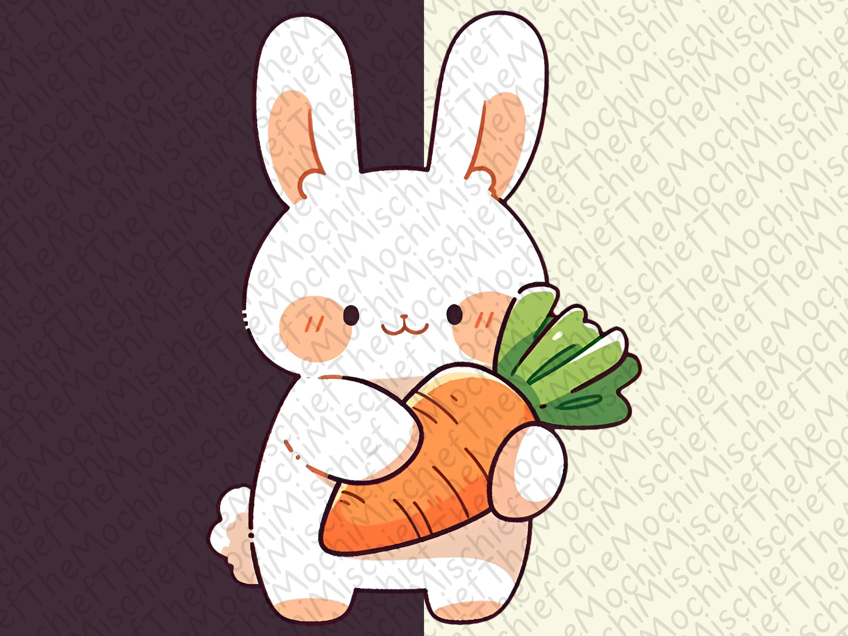 30 Kawaii Easter Clipart Bundle Cute Colorful Bunny, Chicken, Basket ...