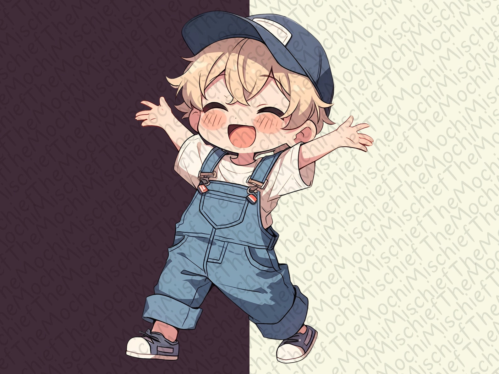 Blue Chibi Clipart - Adorable Nursery Decor | Kawaii Anime Boys ...