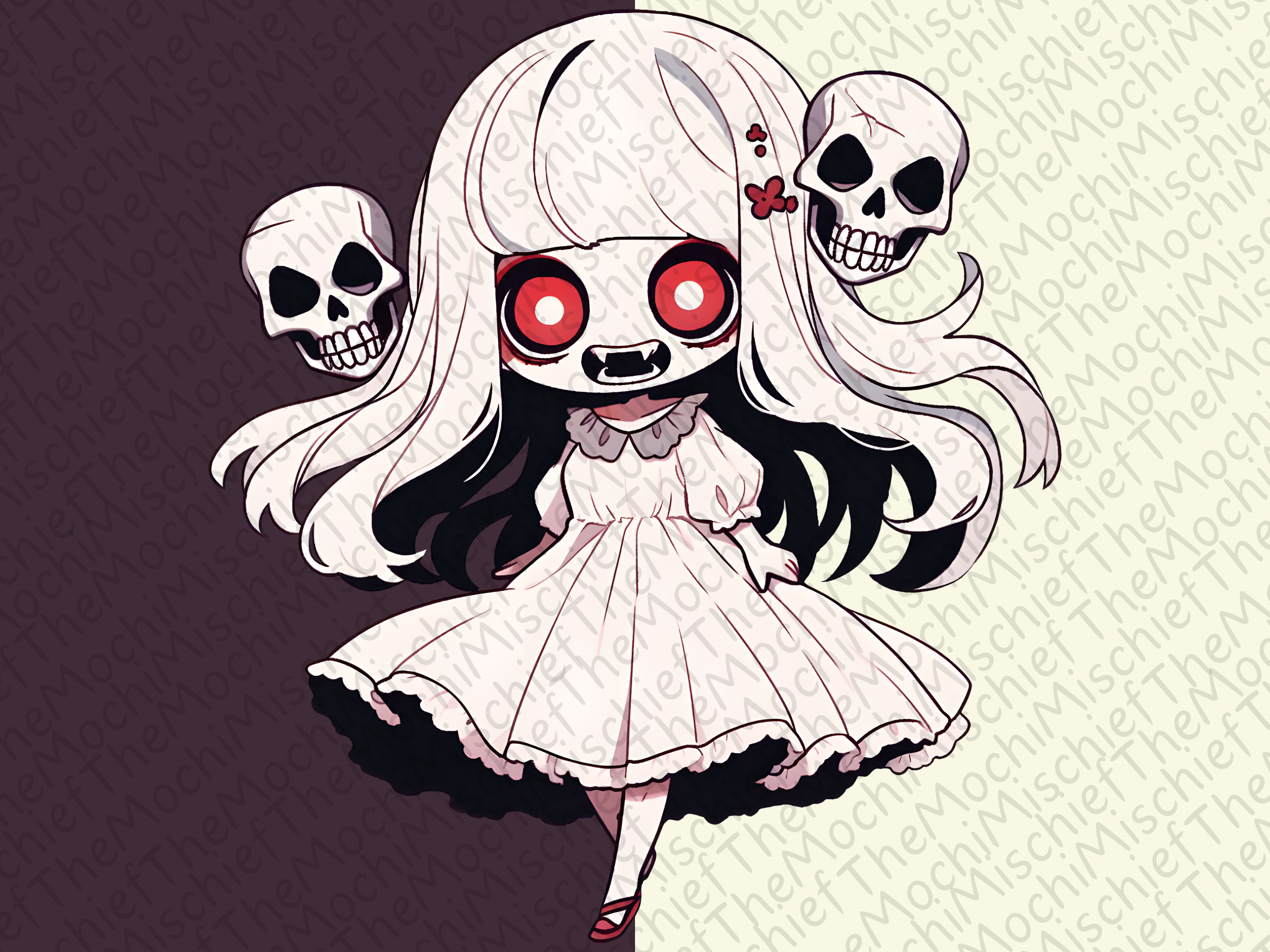7 Scary Kawaii Haunted Chibi Clipart II - Commercial Use Transparent ...