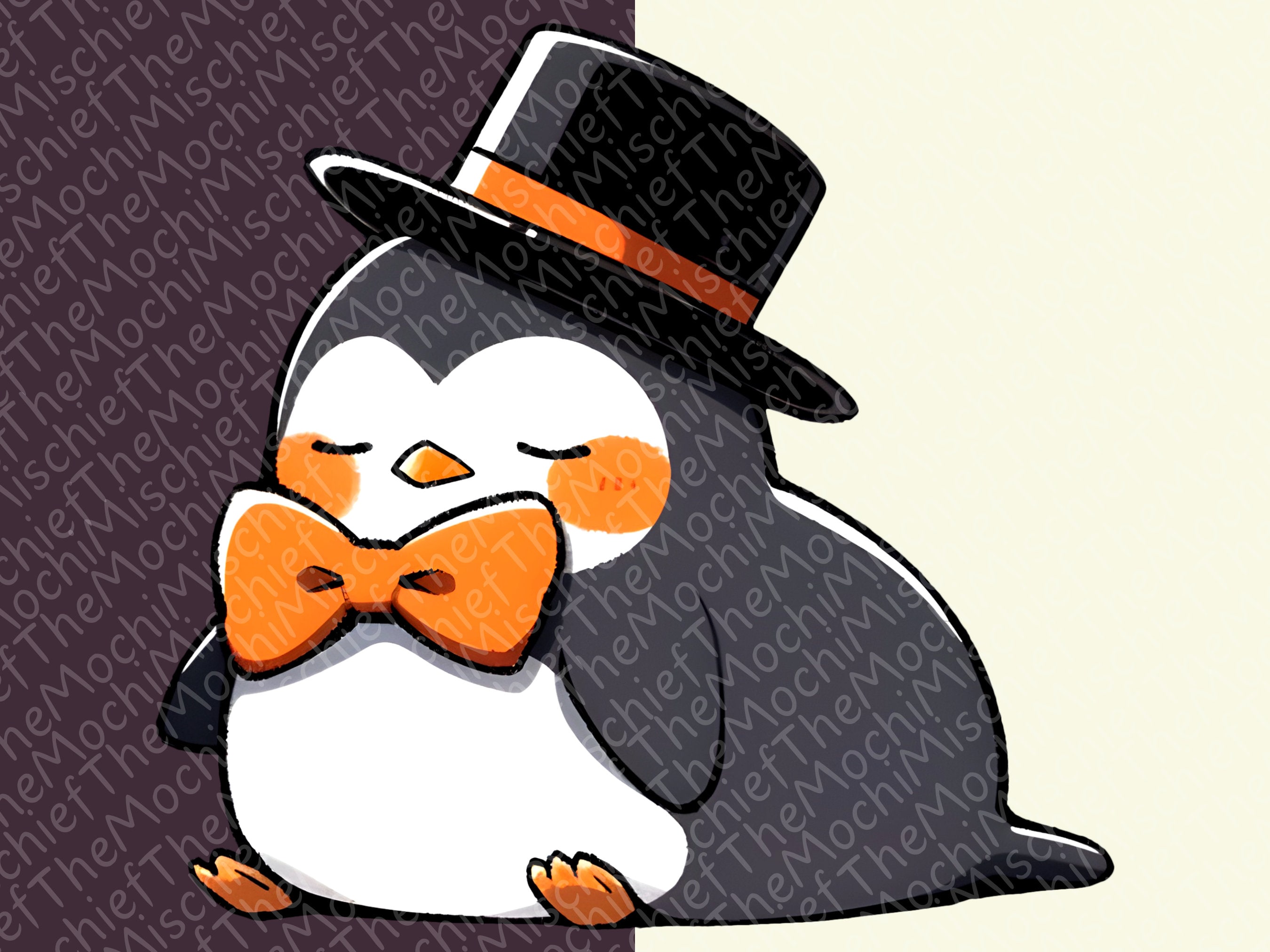 8 Kawaii Chibi Penguins Clipart Set - Commercial Use, Transparent Pngs ...