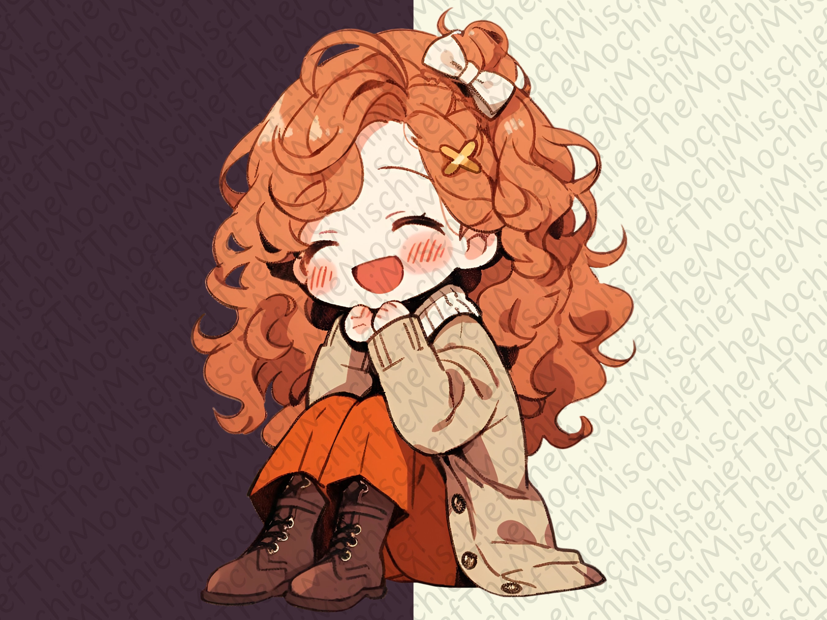 7 Adorable Kawaii Beige Chibis Clipart Bundle Commercial Use and ...