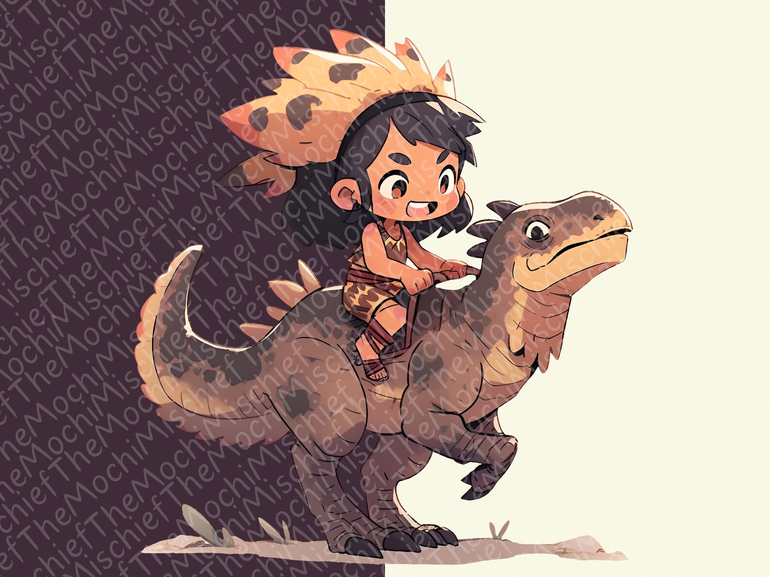 15 Kawaii Prehistoric Chibi Clipart Bundle Commercial Use and ...