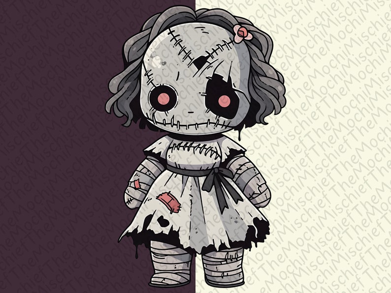 7 Scary Kawaii Haunted Chibi Clipart II - Commercial Use Transparent ...