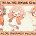 7 Adorable Kawaii Pastel Orange Chibi Clipart Commercial Use and ...