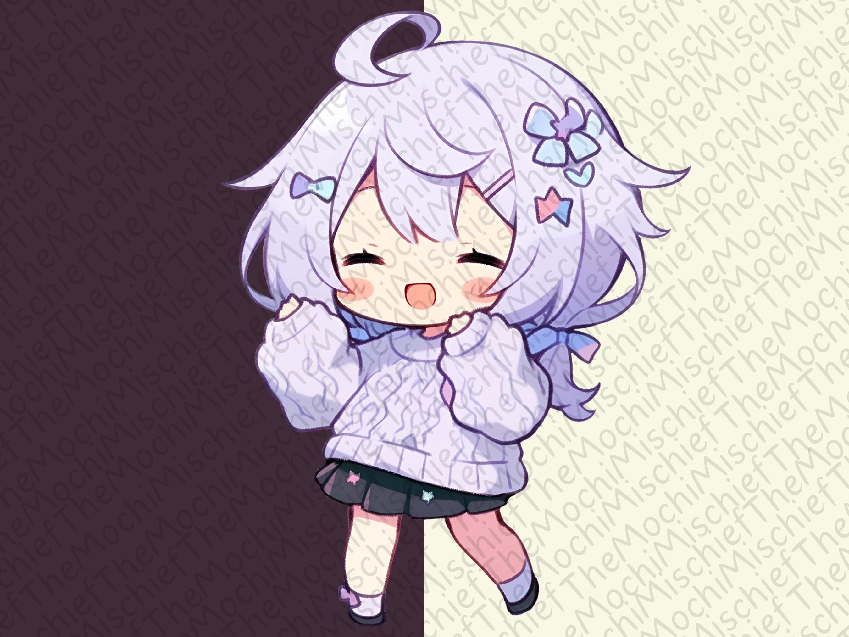 7 Adorable Kawaii Pastel Purple Chibi Clipart - Commercial Use and ...