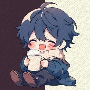 Blue Chibi Clipart - Adorable Nursery Decor | Kawaii Anime Boys ...