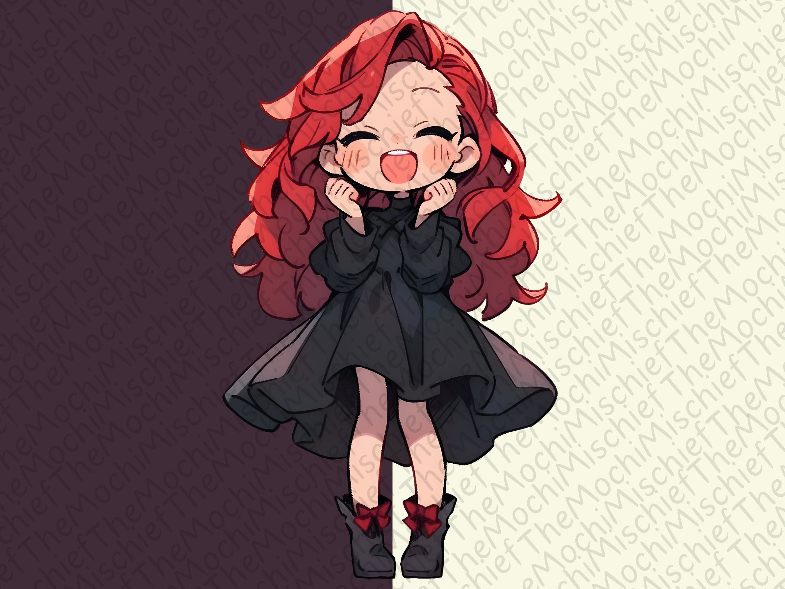 7 Adorable Kawaii Chibis in Black Clipart Bundle Commercial Use and ...