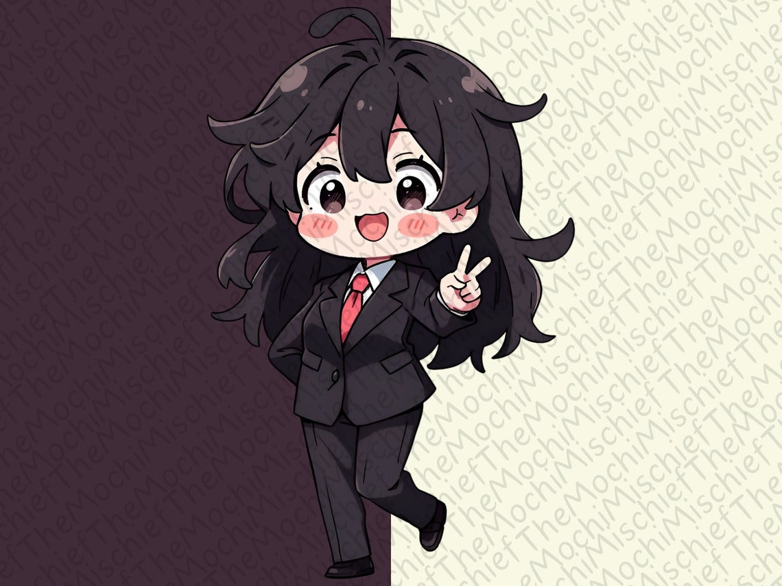 7 Kawaii Chibis in Office Suits Clipart Scrapbooks, Streaming, Journals ...