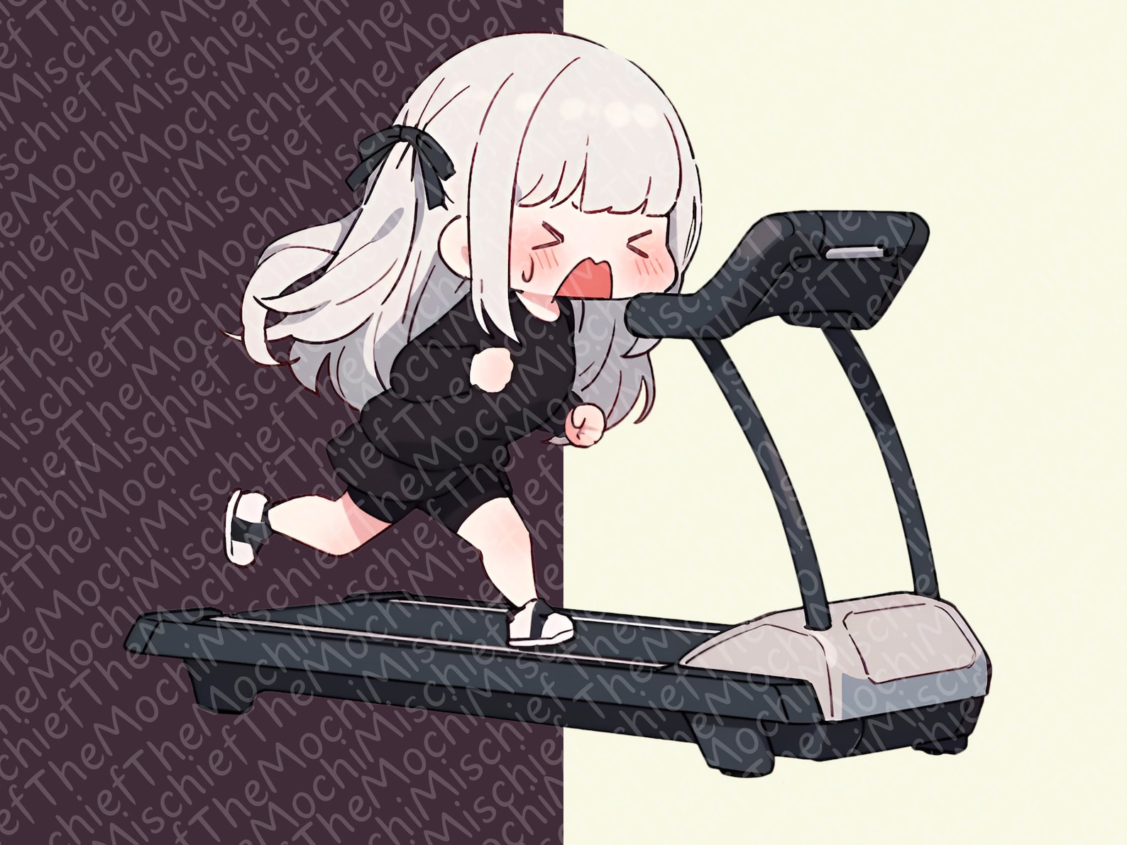 7 Kawaii Fitness Chibi Clipart Bundle - Commercial Use and Transparent Background PNG for ...