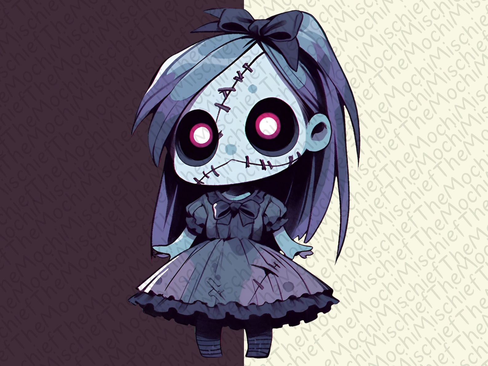 7 Scary Kawaii Haunted Chibi Clipart Commercial Use Transparent PNG for ...