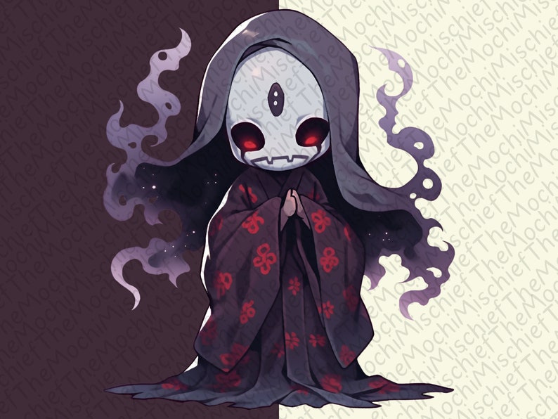 7 Scary Kawaii Haunted Chibi Clipart Commercial Use Transparent PNG for ...