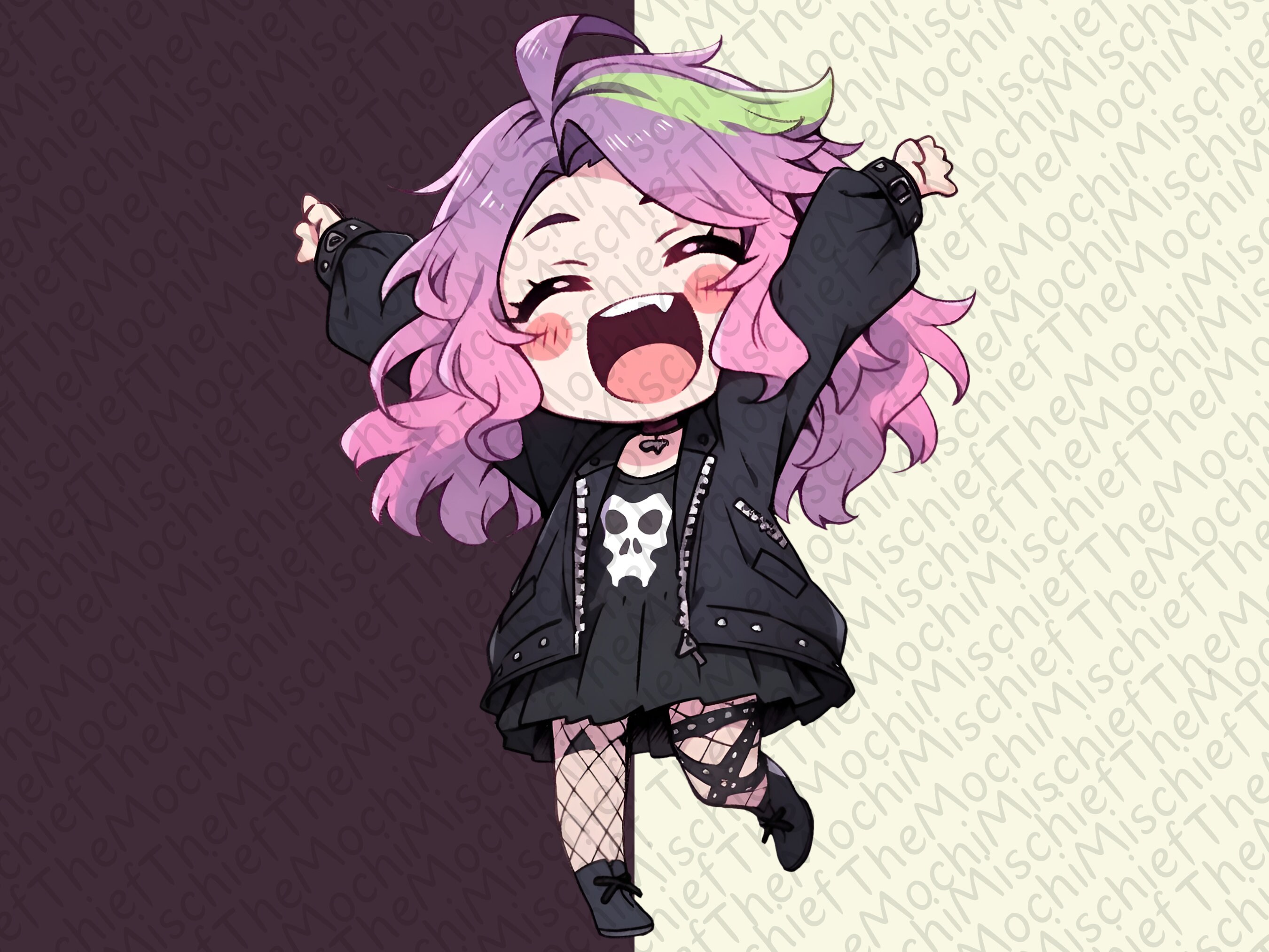 15 Kawaii Chibi Gothic Girls Clipart Bundle Commercial Use Transparent ...