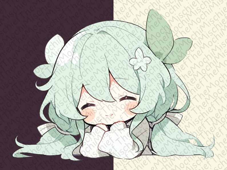 7 Adorable Kawaii Pastel Green Chibi Cliparts - Commercial Use and ...