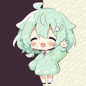 7 Adorable Kawaii Pastel Green Chibi Cliparts - Commercial Use and ...